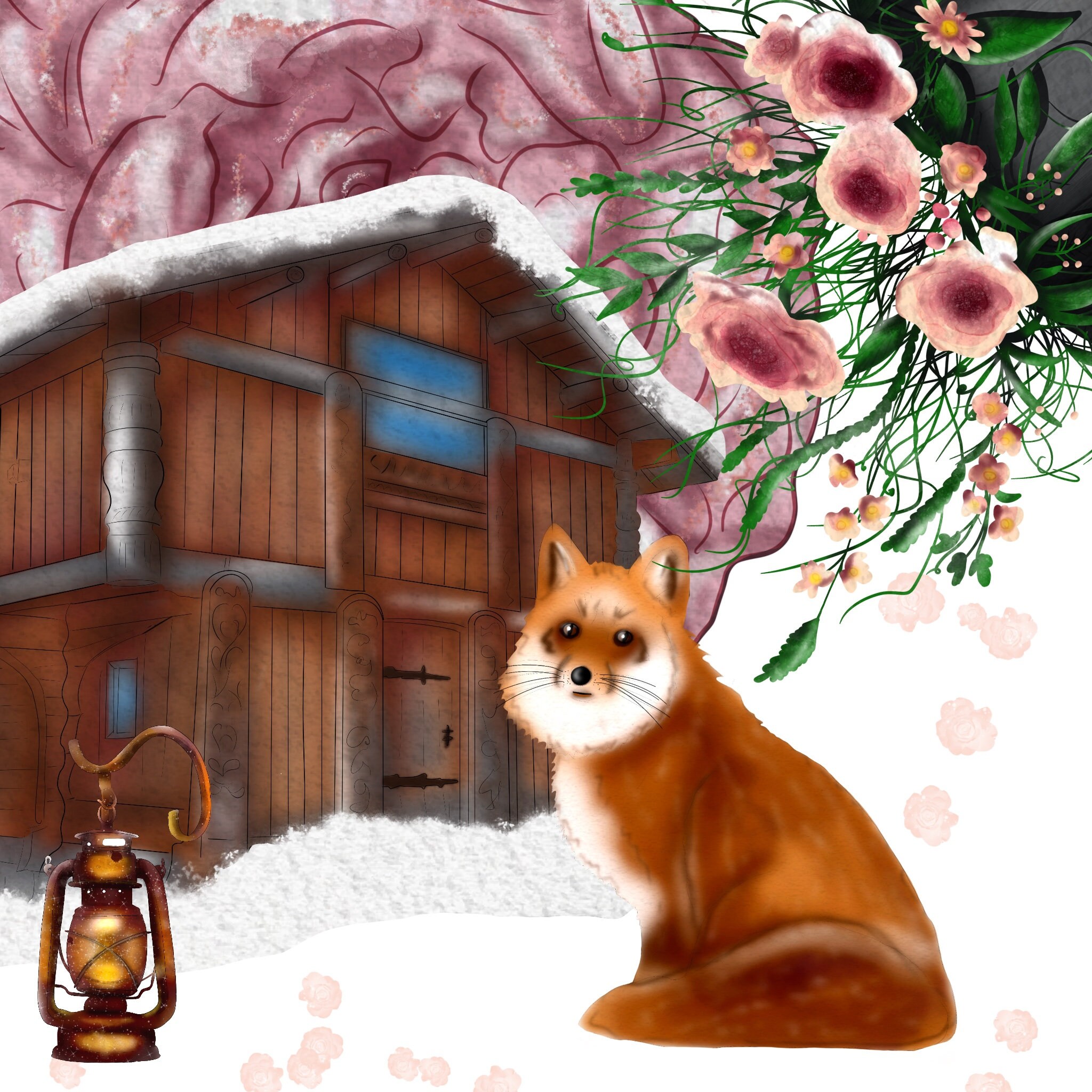 Rustic Winter Clip Art, Digital Watercolor Clip Art, Winter Holidays ...