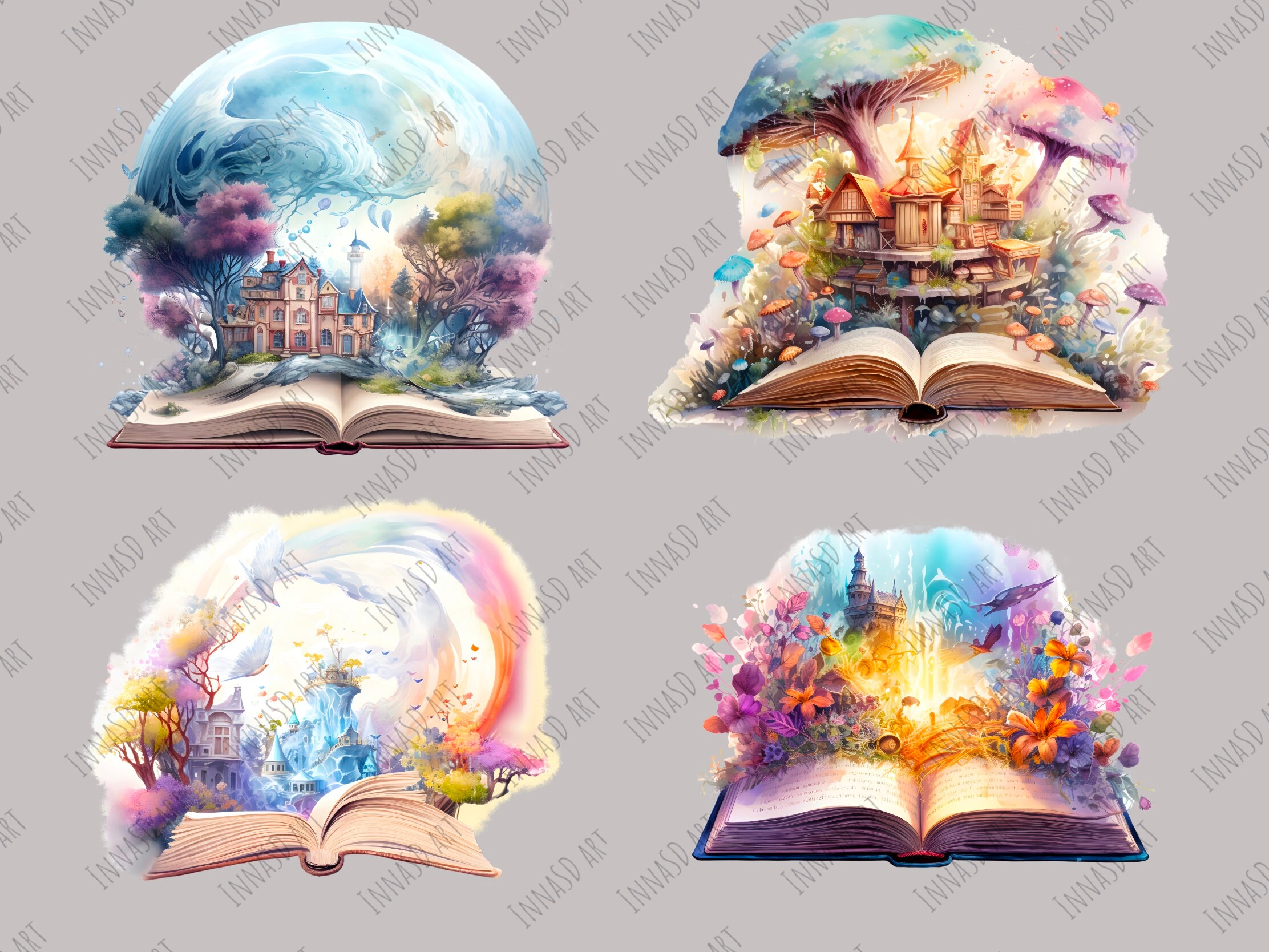 22 PNG Fantasy Books Clipart Book Bundle PNG Open Book - Etsy