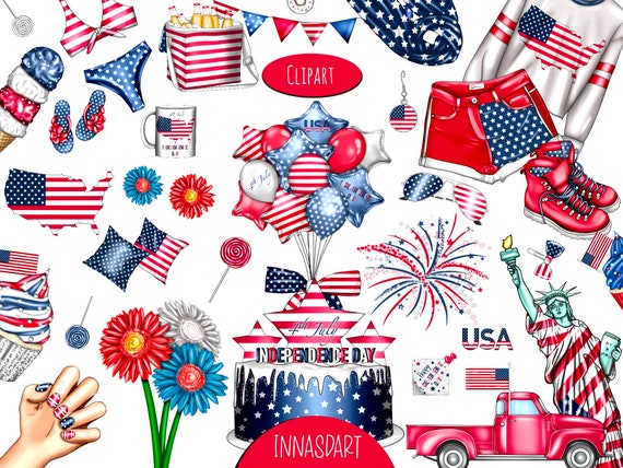 Independence Day Clip Graphics 4 July USA Independence Day Cute Animal