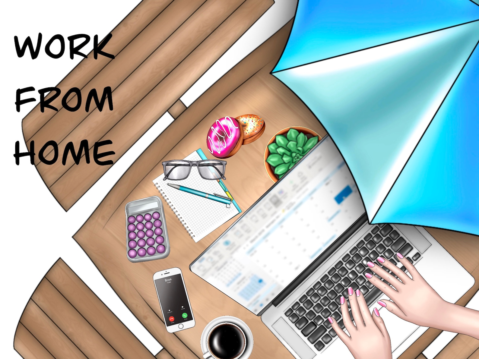 Work from home Clip art Planner stickers Planner accessories | Etsy