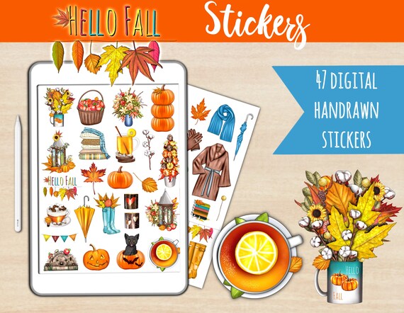 Hello Fall Digital Planner Stickers for Goodnotes Digital - Etsy