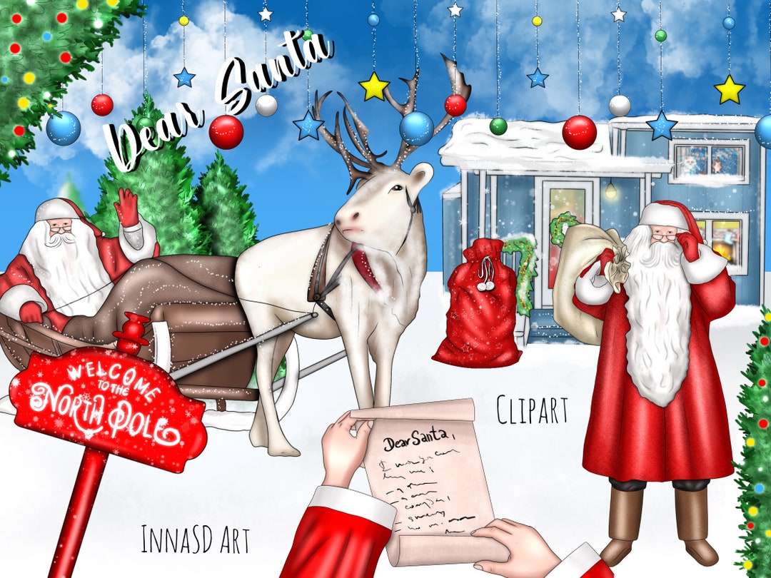 Dear Santa Christmas Clip Art, Christmas Holidays Clip Art, Winter ...
