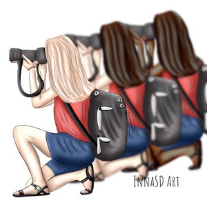 Photographer Girls Clipart, Fashion Girls Clipart, Fashion Planner ...