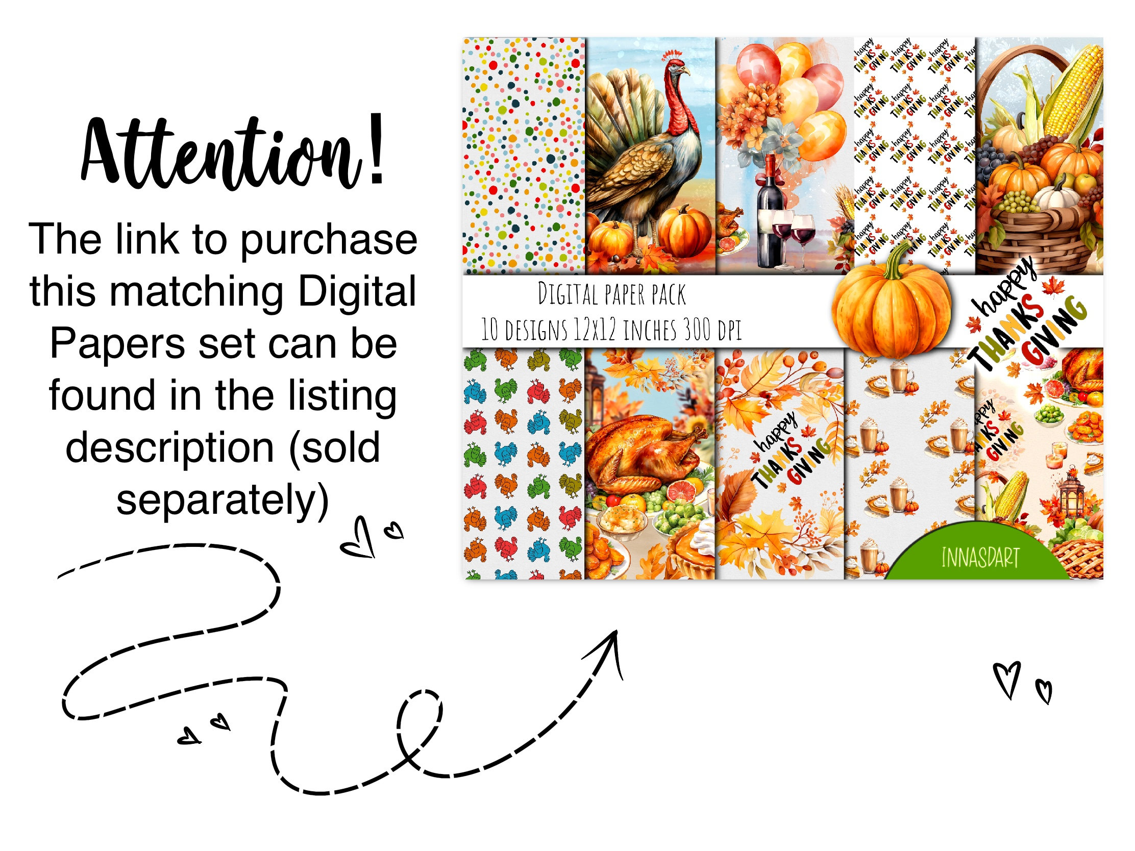 Happy Thanksgiving PNG Clipart Art Set: 31 Watercolor Digital - Etsy