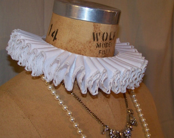 Neck Ruff Narrow Ribbon Custom SCA Elizabethan Renaissance - Etsy