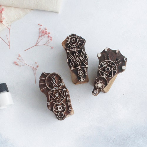 Sacred Geometry Stamp Textile Stamp Wooden Printing Block - Etsy