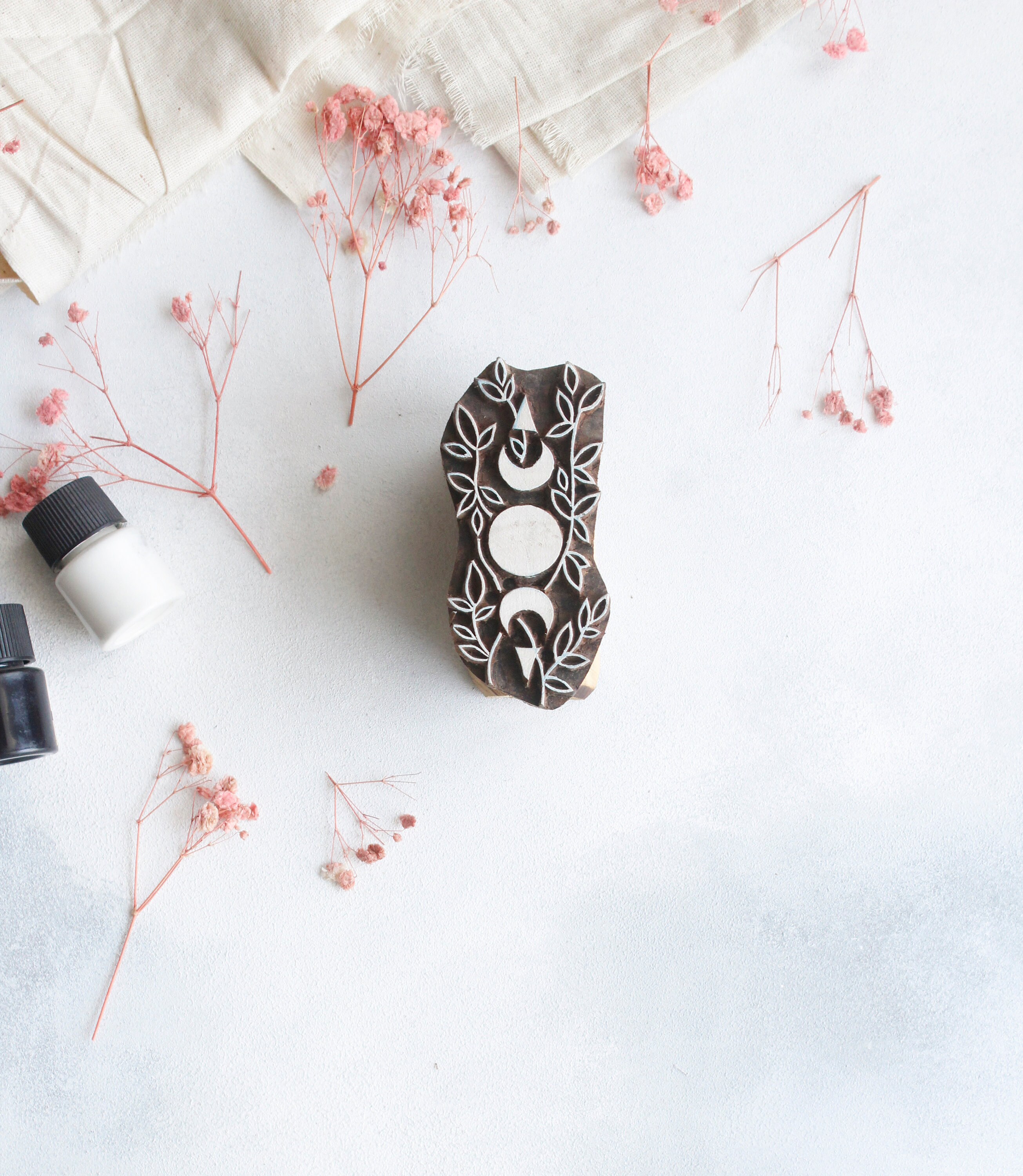 Moon Phase Stamp Wooden Block Stamp Celestial Stamp Block - Etsy