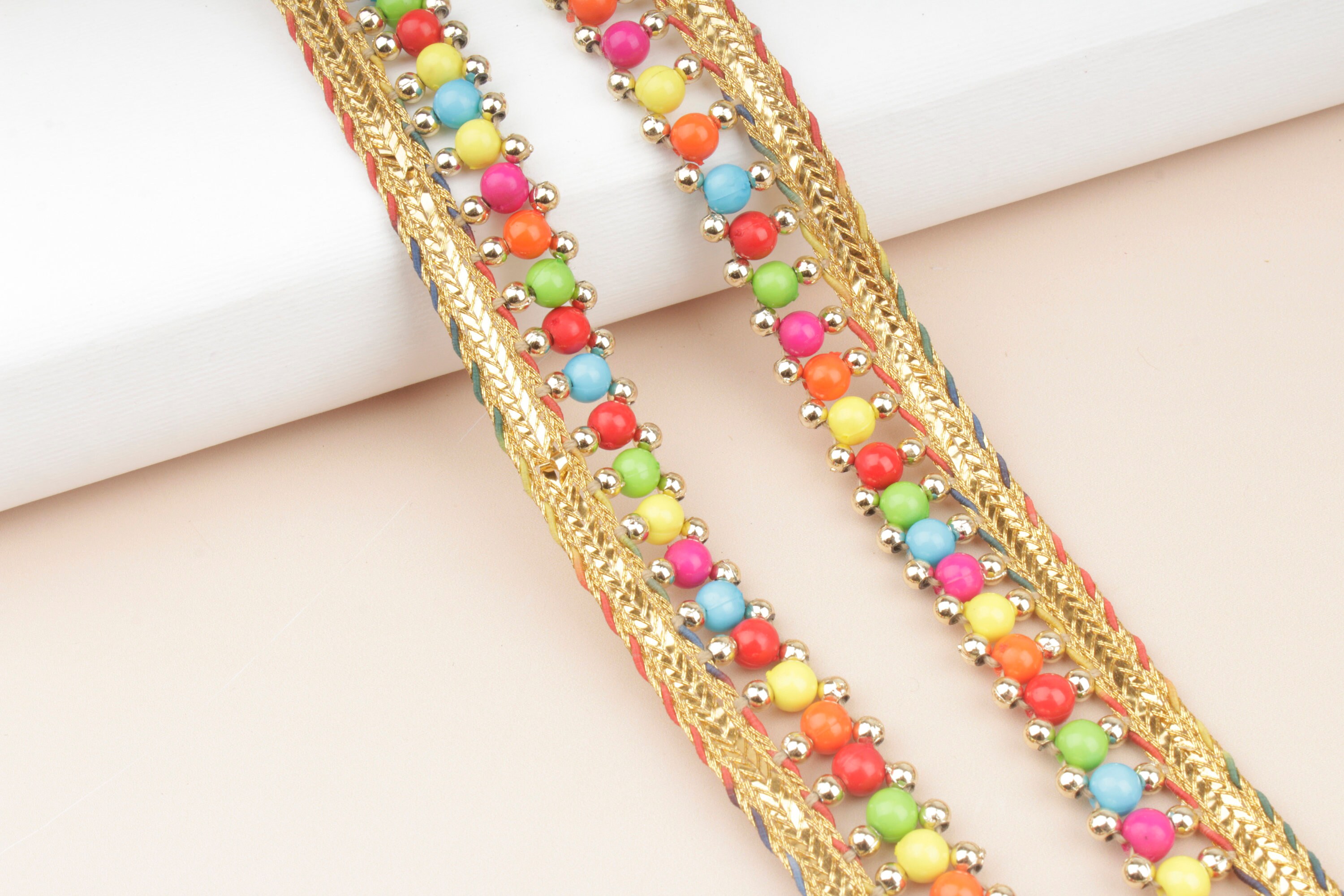 Multicolour Beaded Trim Upholstery Trim Indian Sewing Trim - Etsy UK