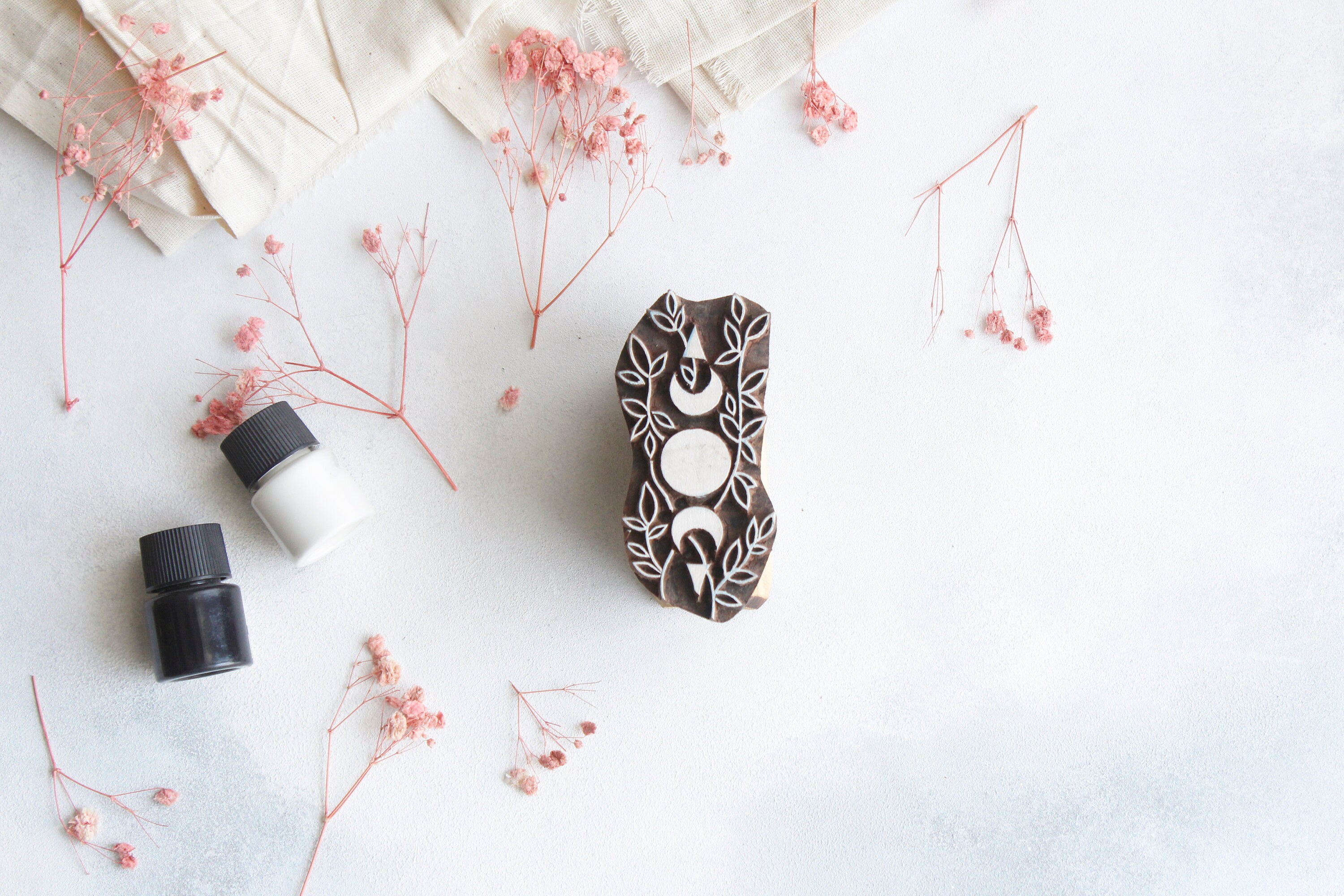 Moon Phase Stamp Wooden Block Stamp Celestial Stamp Block - Etsy