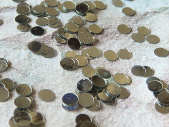 Round Mirror Sequins Silver Sequins Mirror Sequins Costume | Etsy