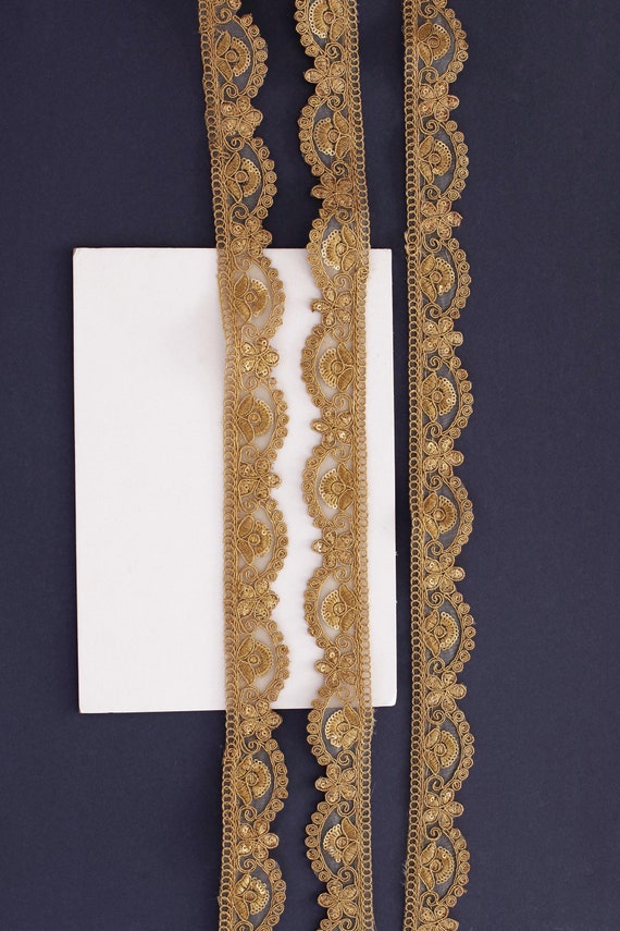 Craft Supplies & Tools Papercraft Trim by the Yard Sequin Trim Gold ...