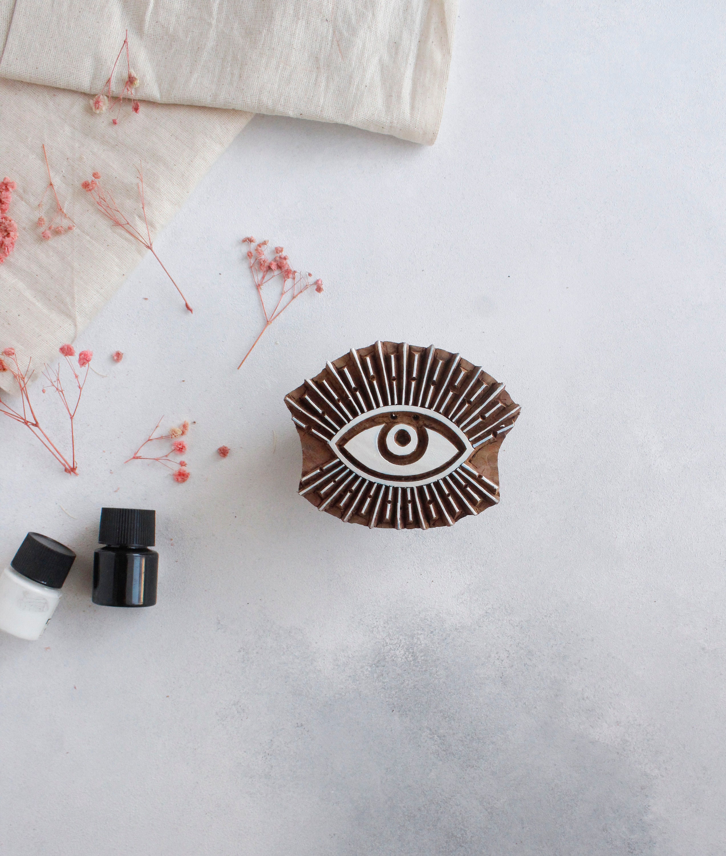 Mystical Eye Stamp Wooden Block Stamp Evil Eye Stamp Block - Etsy