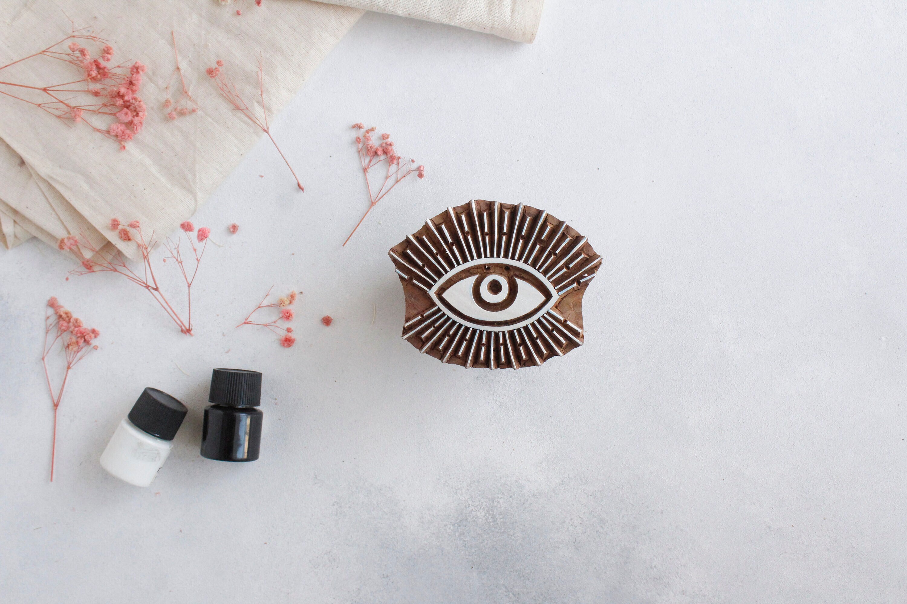 Mystical Eye Stamp Wooden Block Stamp Evil Eye Stamp Block - Etsy