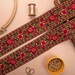 Black & Red Floral Embroidered Trim – Indian Costume Lace, 1 Yard - Etsy