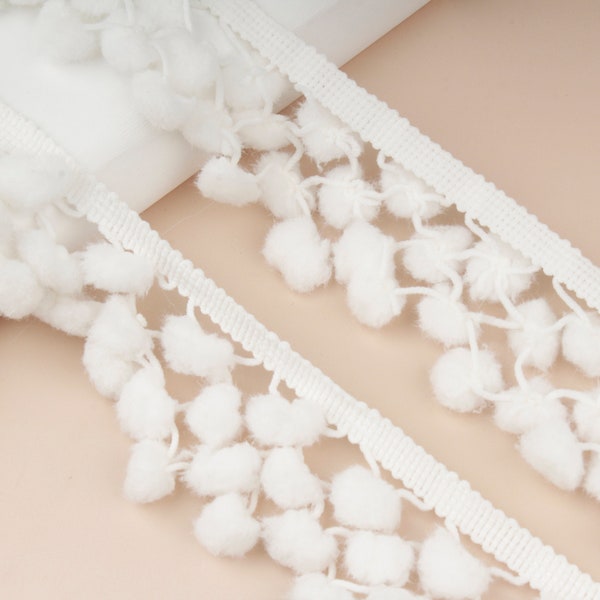 White Pom Pom Trim - Etsy