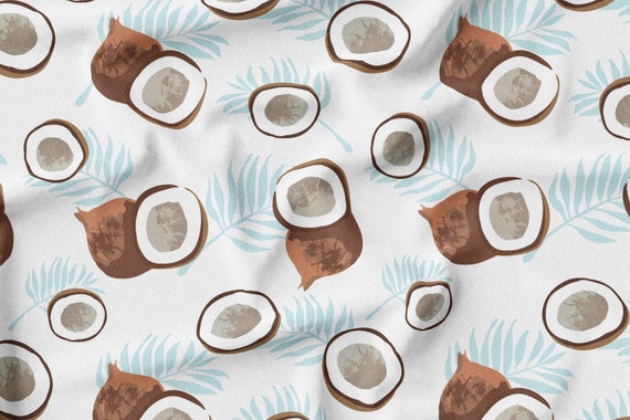 Coconut Print Fabric Quilting Cotton Nursery Fabric Printed | Etsy