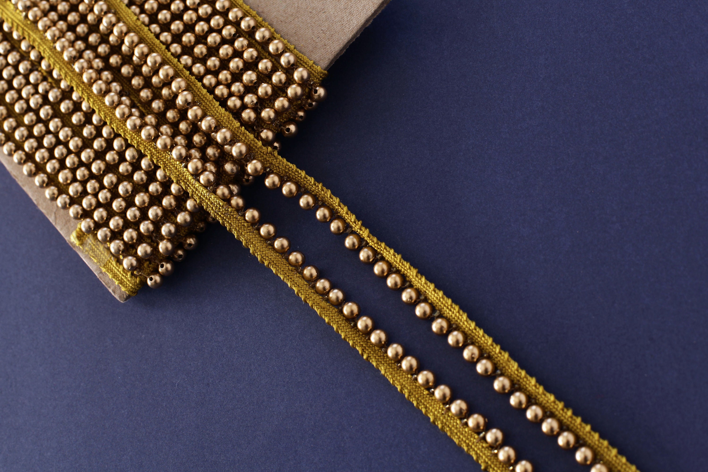 Antique Gold Beaded Trim Piping Cord Indian Lace Upholstery - Etsy