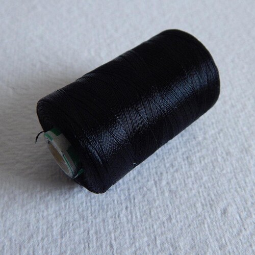 Black Silk Thread Spool Embroidery Thread Art Silk Thread - Etsy