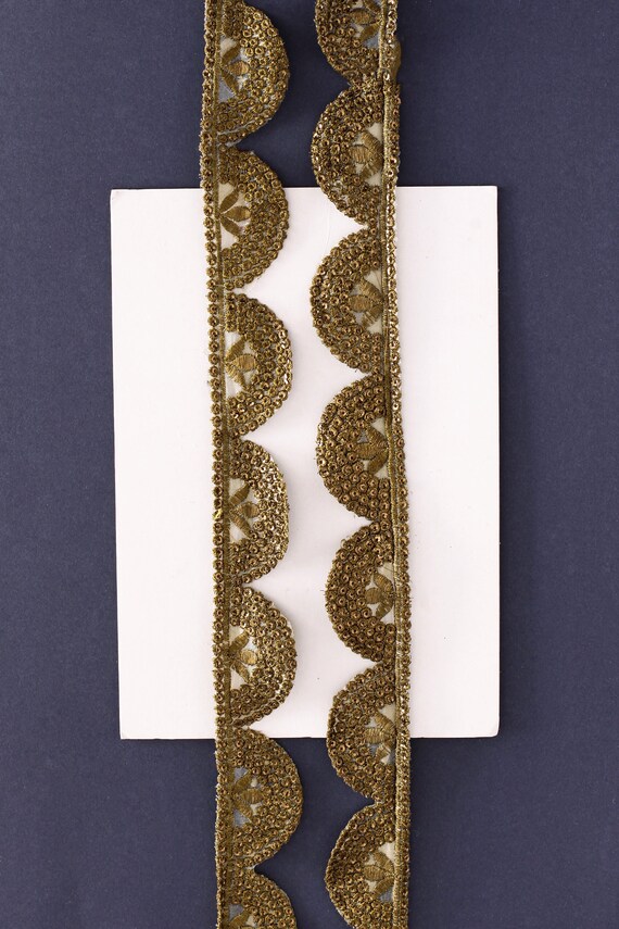 Craft Supplies & Tools Papercraft Trim by the Yard Sequin Trim Gold ...