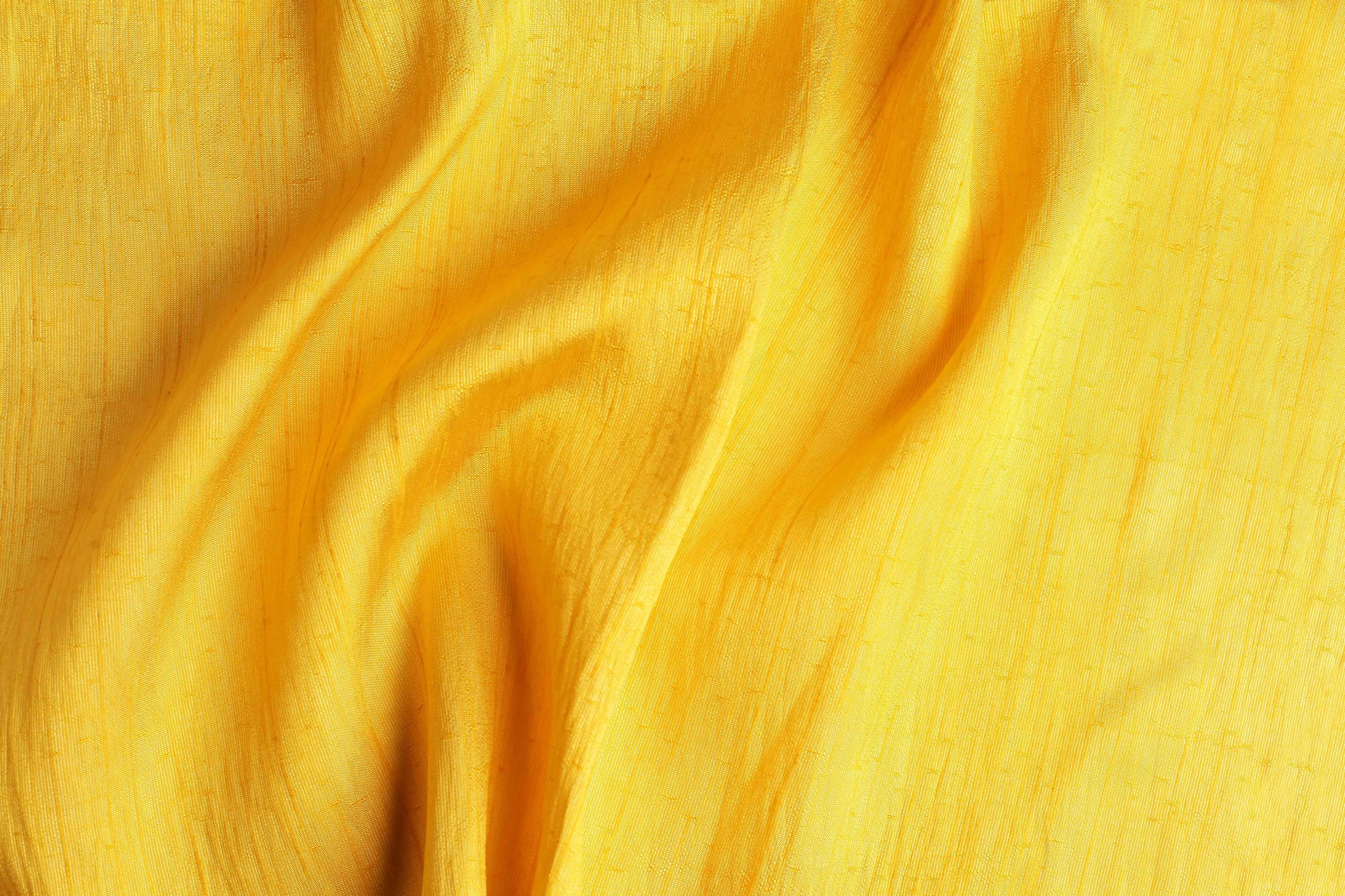 Yellow Silk Fabric Dupioni Silk Fabric Blend / Pure Silk | Etsy