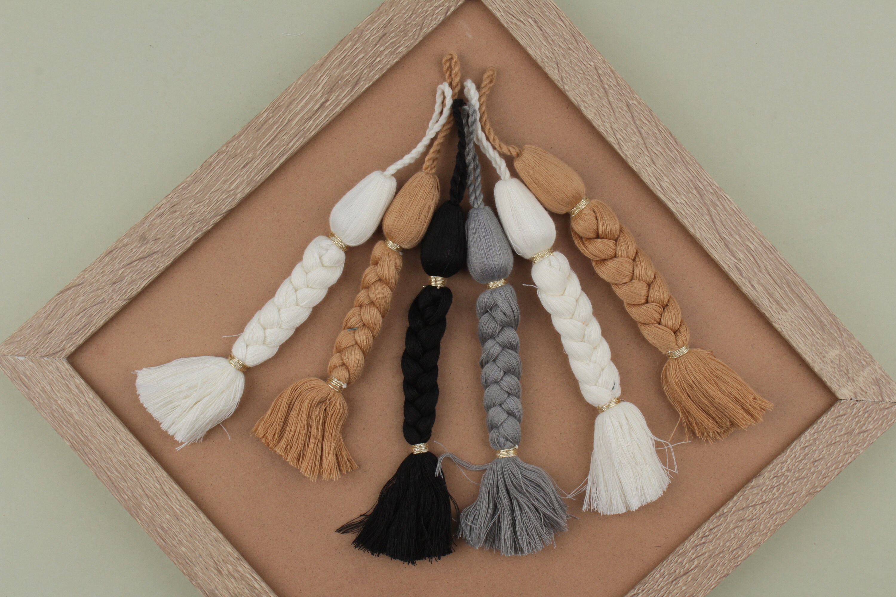 Neutral Tone Cotton Tassels Braided Tassels Jewelry Tassels - Etsy ...