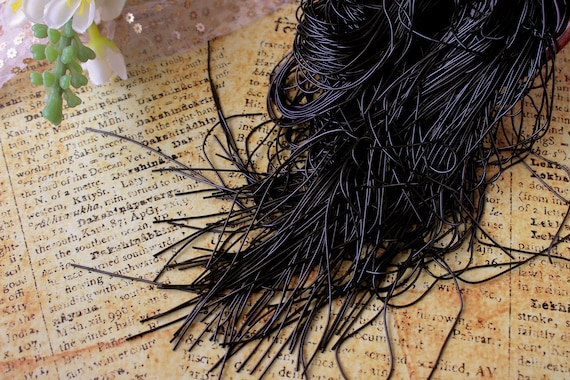 Metal 1 meter 1mm BLACK French hard Metallic Rough Wire Gimp Bullion ...