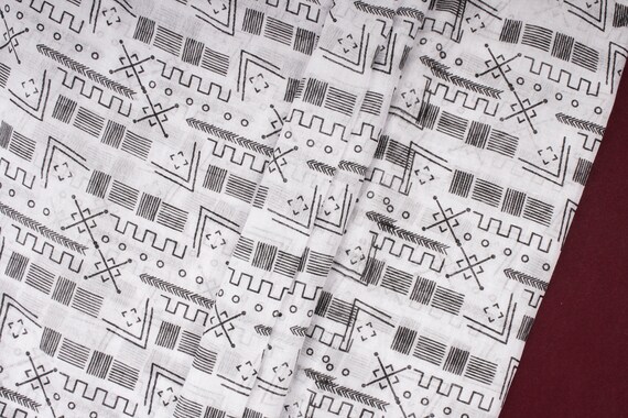 Mud Cloth Print Fabric Muslin Fabric Screen Print Fabric | Etsy