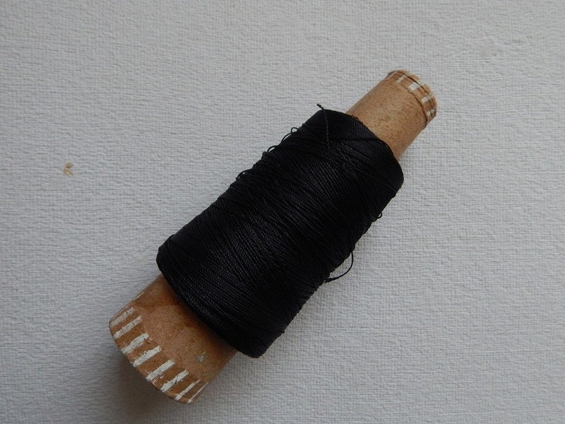 Black Silk Thread Spool Embroidery Thread Art Silk Thread - Etsy