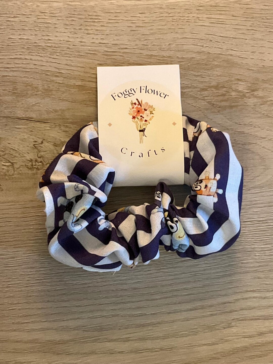 Bluey Striped Scrunchie - Etsy