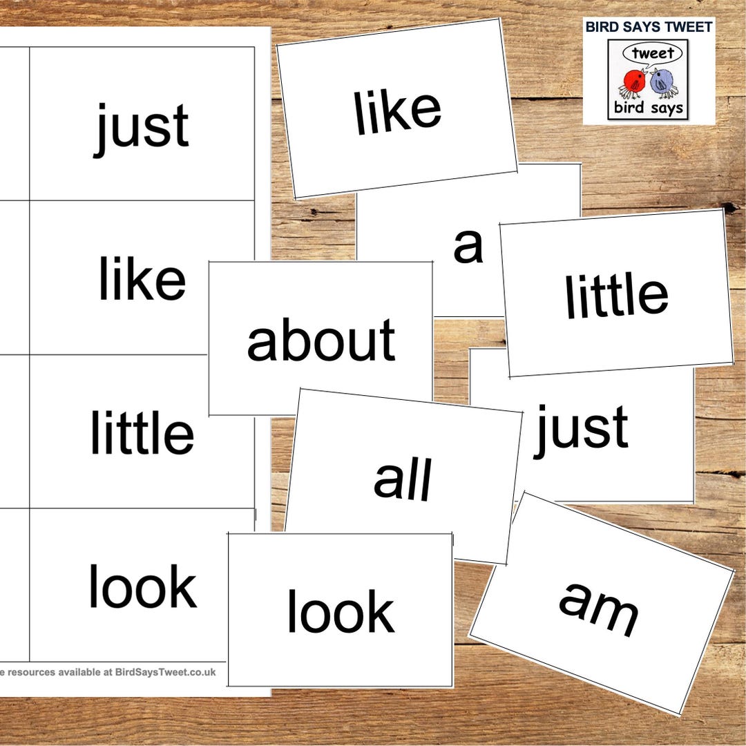 Sight Words Flash Cards SET 1: First 50 Words Includes 3 Games ...