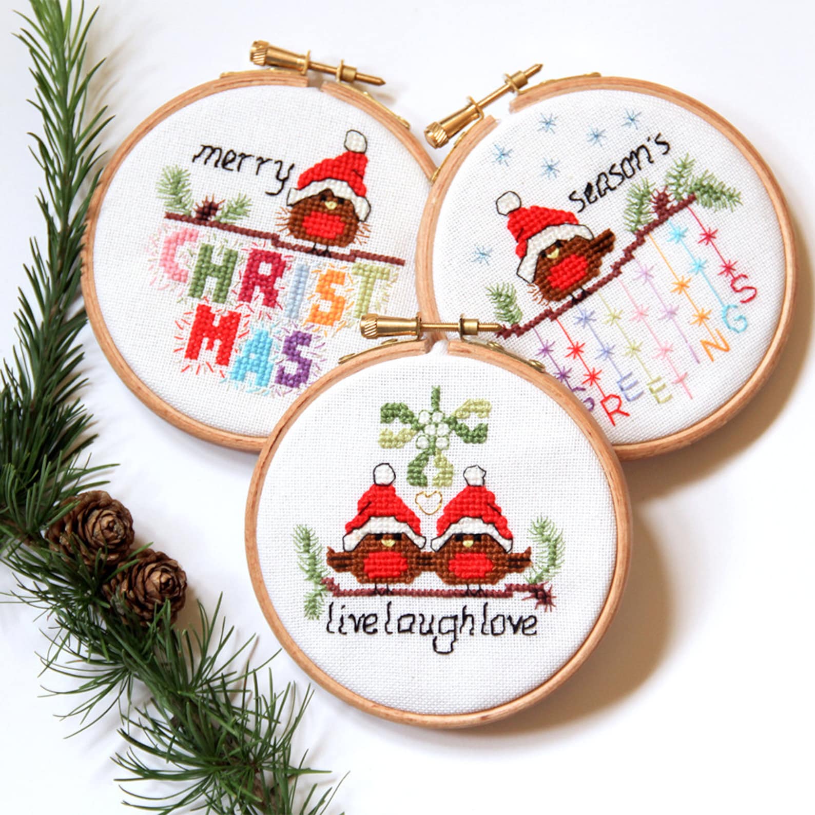 PDF - Instant Download Cross Stitch Christmas Cards and Ornaments - 3 ...