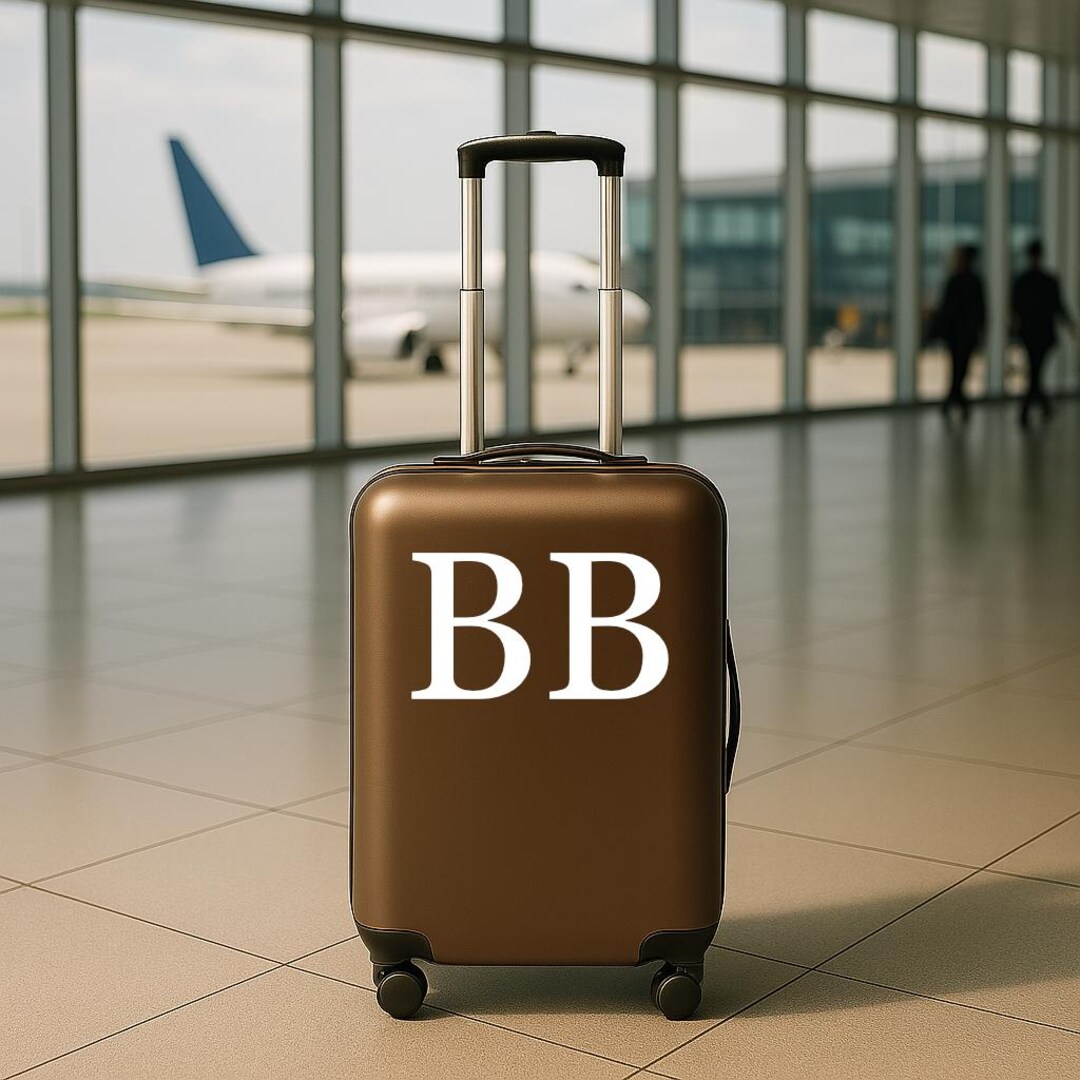 Personalized Luggage Sticker: Custom Name Initial Decal for Suitcases ...