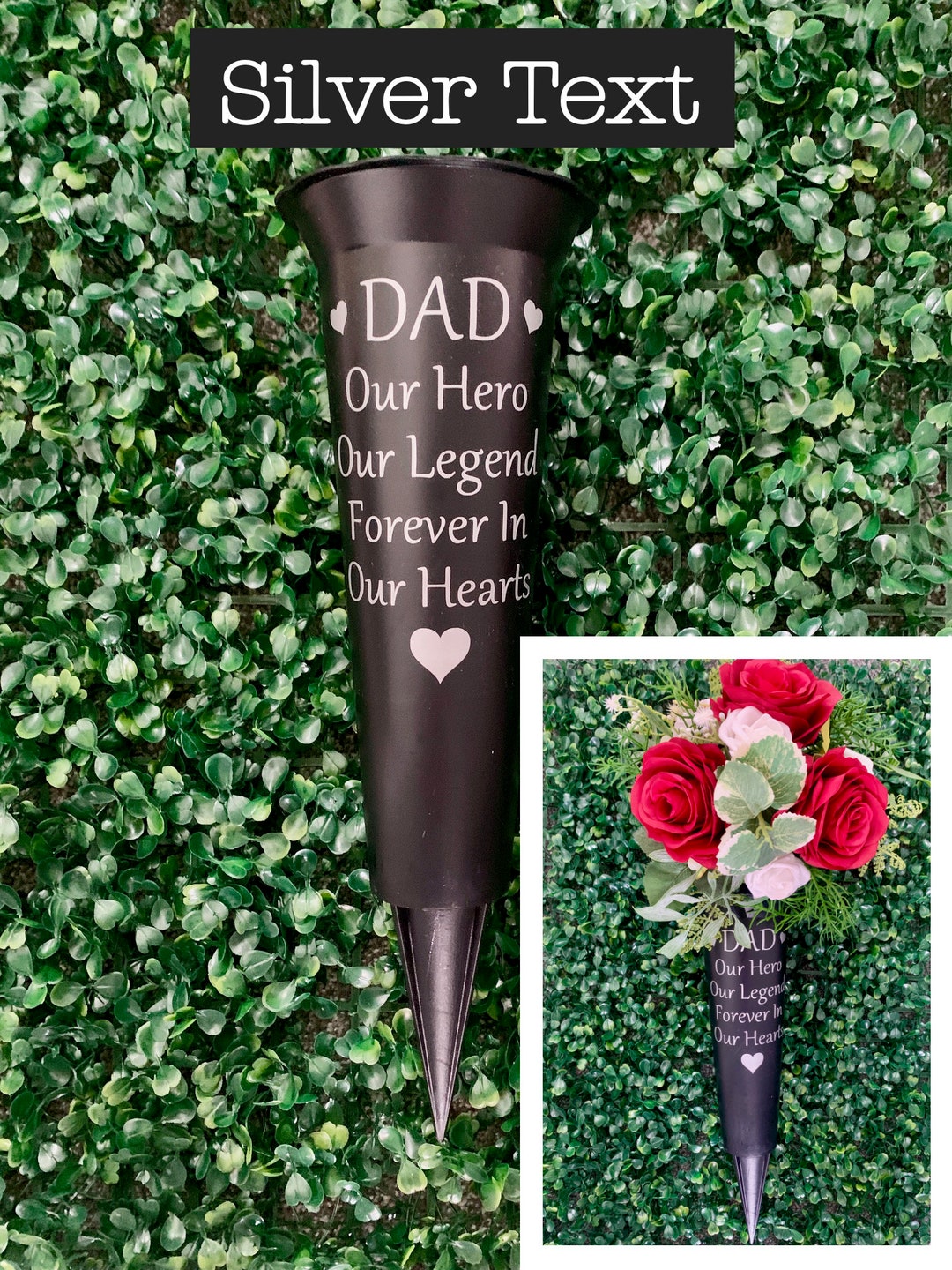 Personalised Memorial Vase | Grave Vase/flower Pot | Remembrance Vase ...