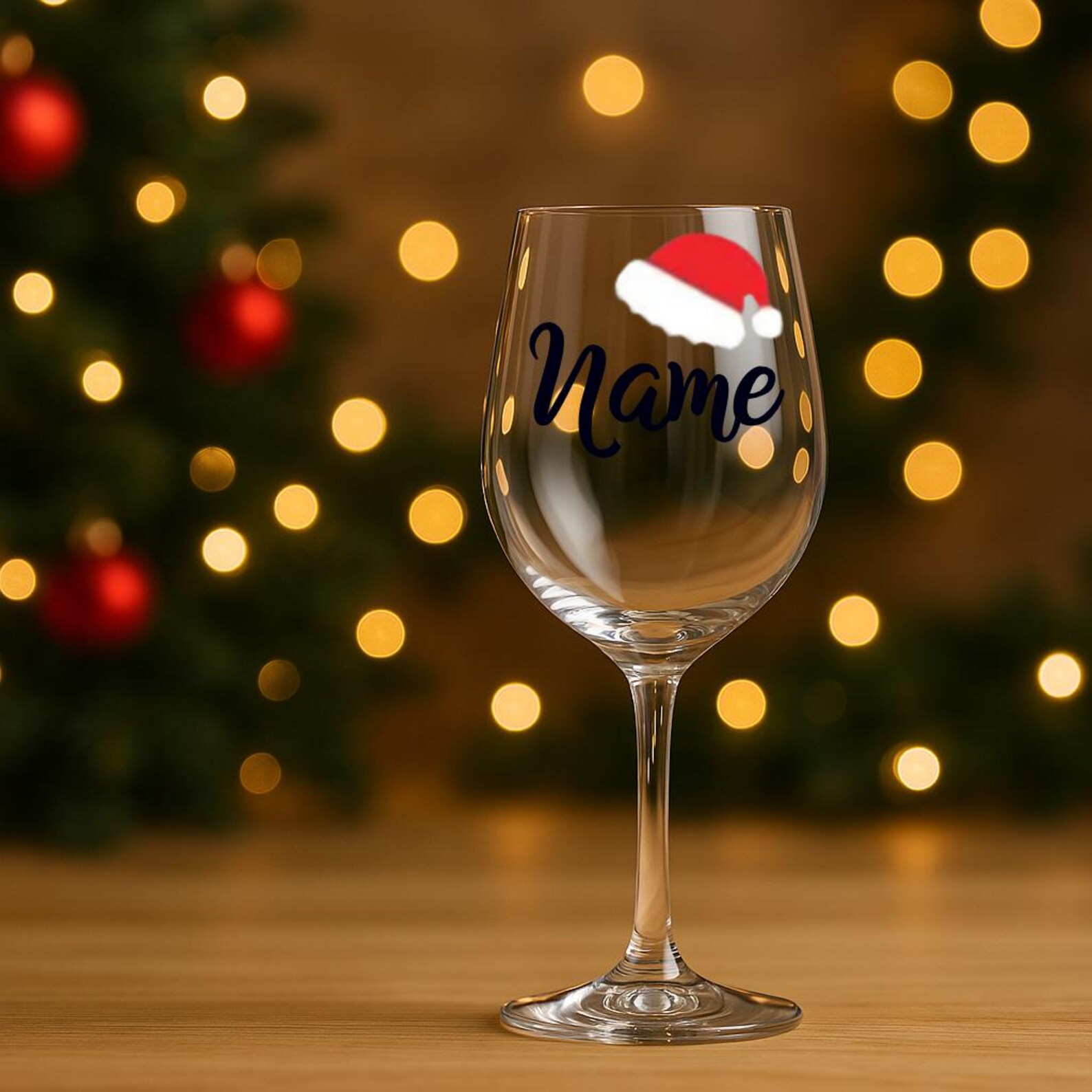 Personalized Santa Hat Name Decal - DIY Christmas Mug Sticker - Etsy