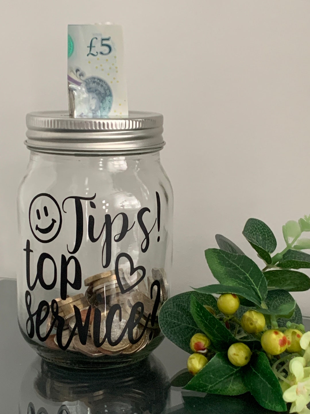 Tip Jar Restaurant Tips Barber Tips Tips Container Glass Tip Jar tip-jar-restaurant-tips-barber-tips-tips-container-glass-tip-jar