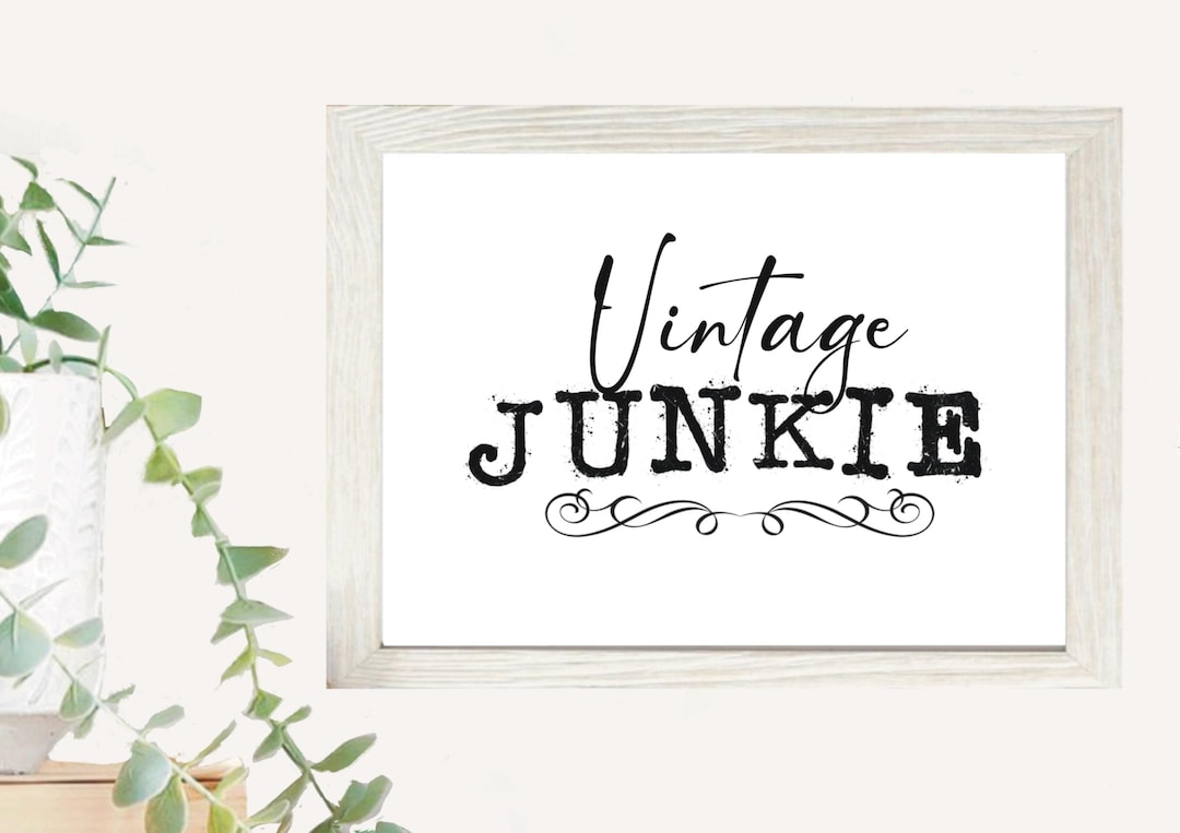 Digital Download, Vintage Junkie, Home Decor, Print Download, Novelty ...