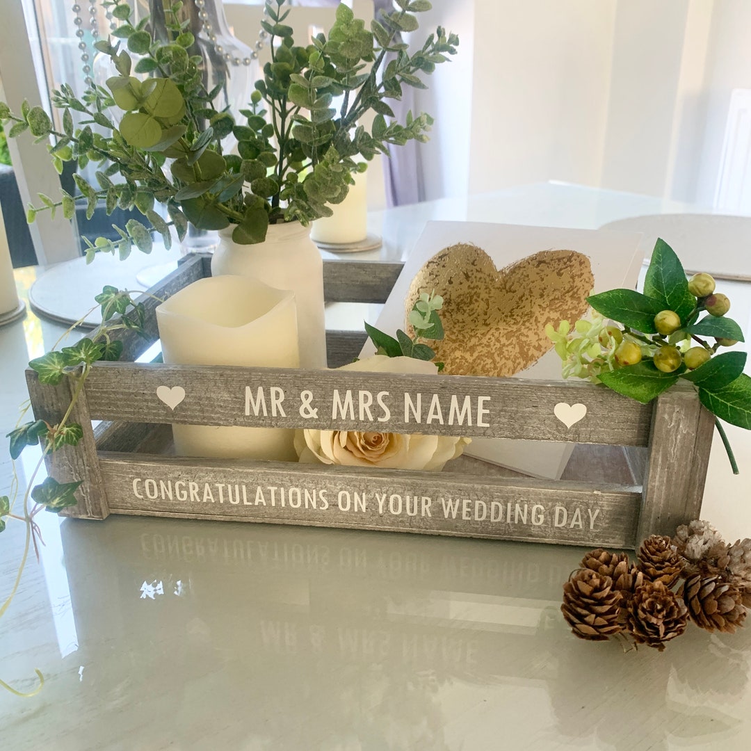 Wooden Hamper Box, Wedding Crate, Birthday Crate, Gift Box, Anniversary ...