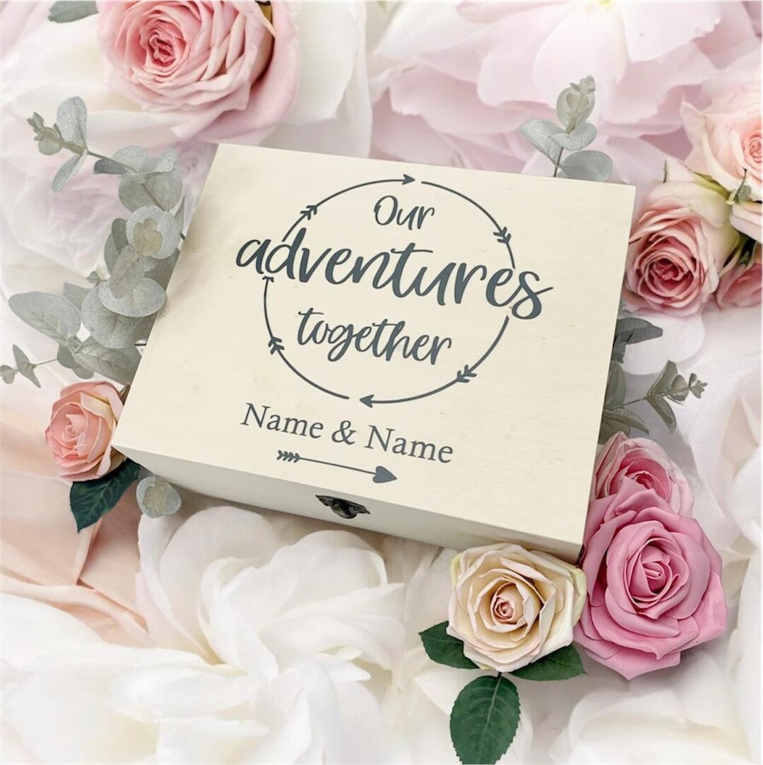 Personalized Wooden Adventure Box: Wedding Keepsake Memory Box - Etsy