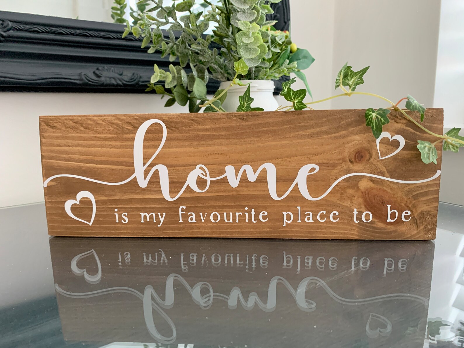 Rustic Wooden Home Sign: "home is My Favourite Place to Be" - Etsy