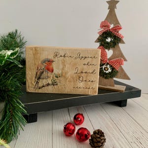 Robins Appear When Loved Ones Are Near, Vintage Robin Sign, Wooden Sign ...
