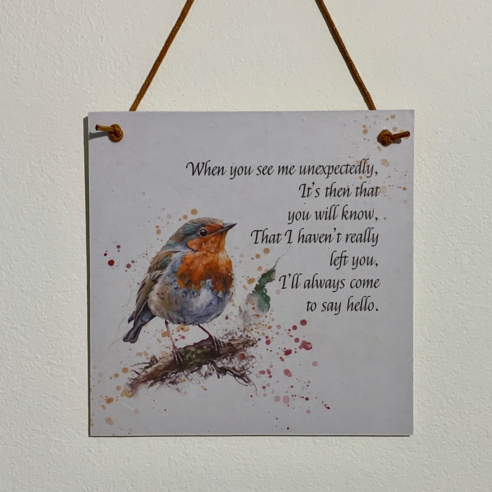 Memorial Robin Sign, Remembrance Keepsake for Loved Ones, Home Decor ...