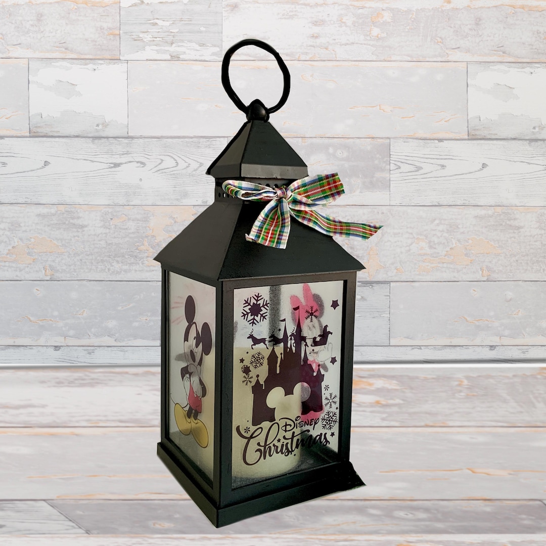 Disney Lantern, Christmas Disney Lantern, Christmas Decor, Christmas ...