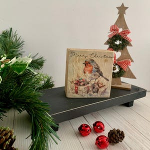 Robin Sign, Vintage Robin Sign, Wooden Sign, Christmas Gift, Home Decor ...