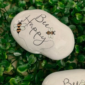 Pocket Rocks, Bee Happy, Inspirational Stone, Bee Pebble, Keepsake Gift ...