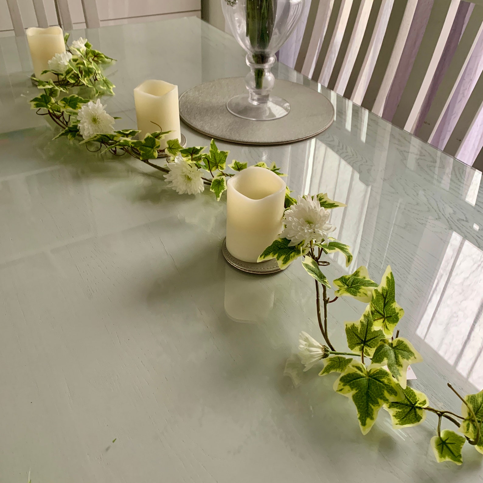 Elegant Variegated Ivy Garland Artificial Greenery for Wedding Decor ...