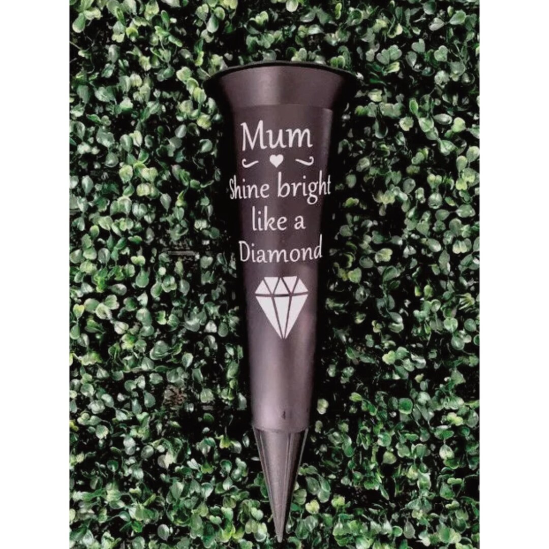 Memorial Vase, Shine Bright Like a Diamond Memorial Vase | Grave/crem ...