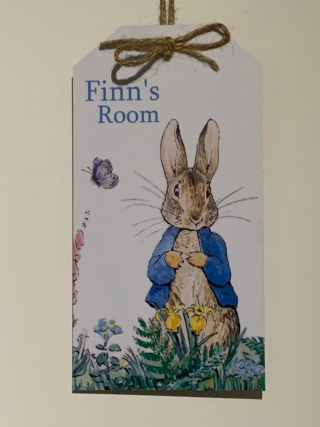 Peter Rabbit Door Sign, Child's Door Name, Bedroom Sign, Peter Rabbit ...
