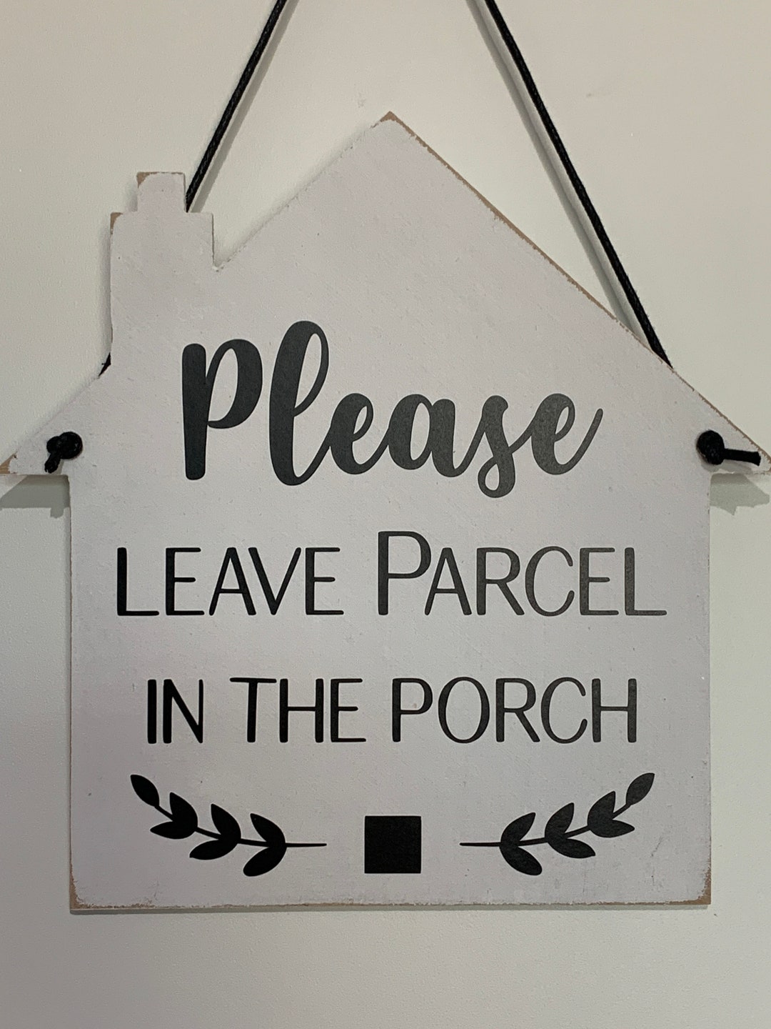 Entry Sign, Please Leave Parcel in the Porch, Home Decor, Wooden Sign ...
