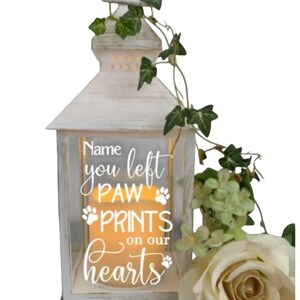 Memorial Lantern Personalized Pet Gift LED Candle Keepsake for Grieving ...
