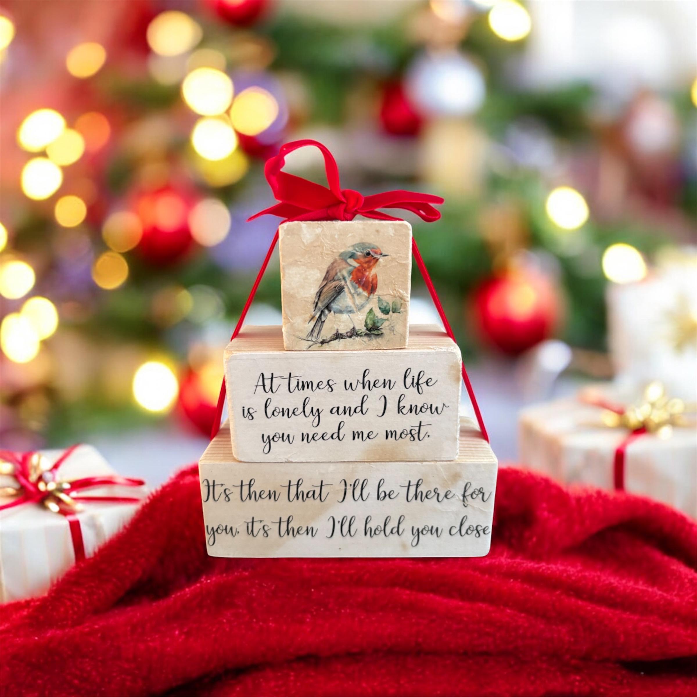 Robin Memorial Wooden Stack. Sympathy Gift, Loss of Loved One - Etsy UK